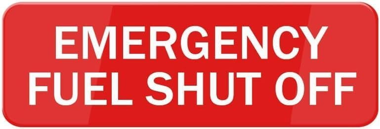 Acrylic Sign 3x10 Inch Emergency Fuel Shut Off Sign Acrylic Plastic ...