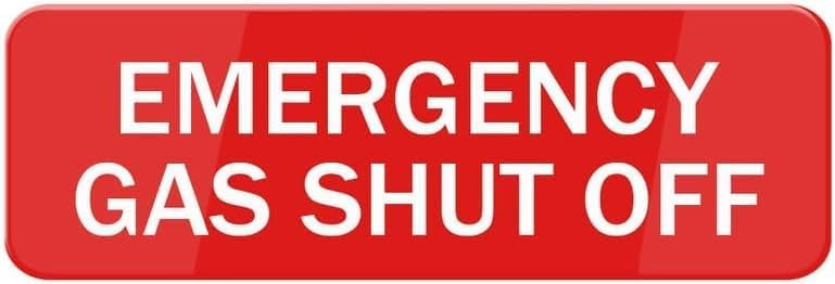 Acrylic Sign 3x10 Inch Emergency Gas Shut Off Sign Stickers Acrylic ...