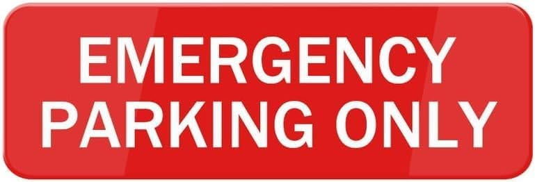 Acrylic Sign 3x10 Inch Emergency Parking Only Sign Stickers Acrylic ...
