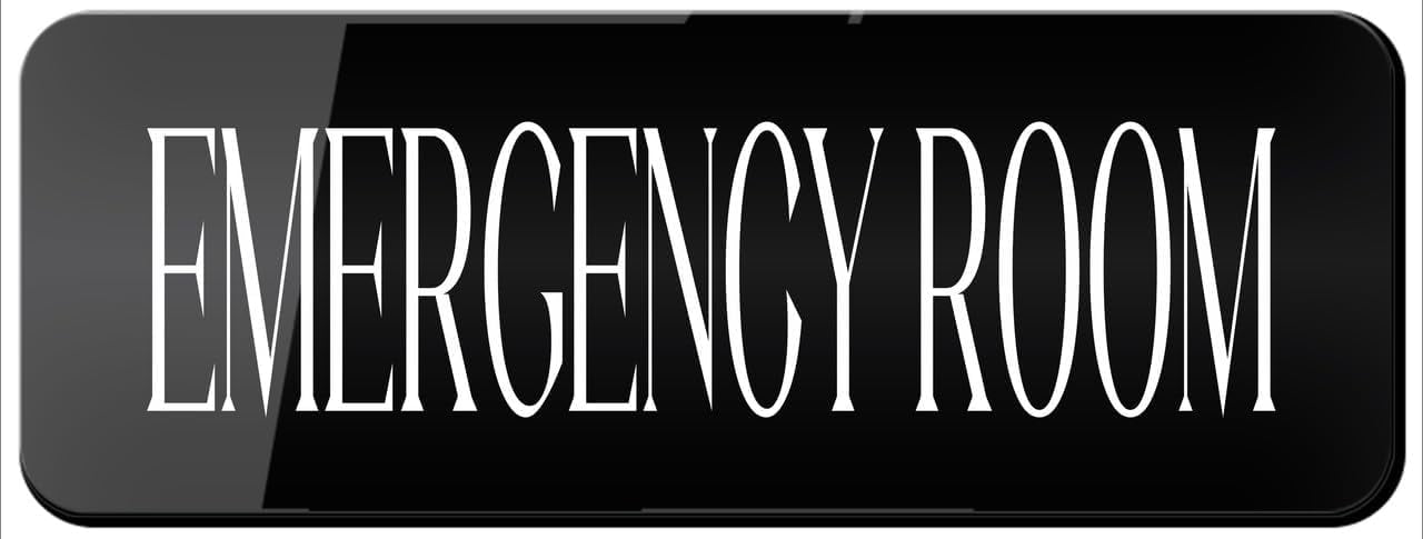 Acrylic Sign 3x10 Inch Emergency Room Acrylic Signs Tape For Home ...