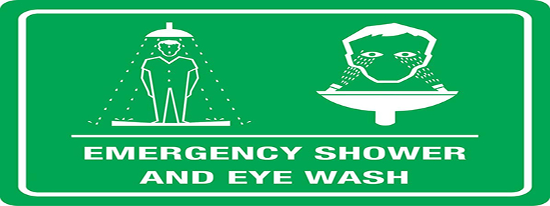 Acrylic Sign 3x10 Inch Emergency Shower And Eye Wash Sign For Door Or ...