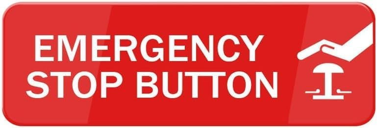 Acrylic Sign 3x10 Inch Emergency Stop Button Sign For Door Acrylic ...