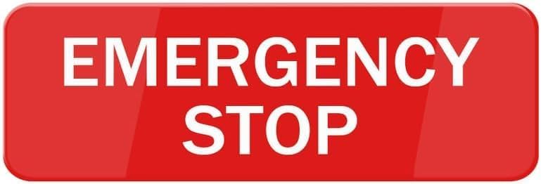 Acrylic Sign 3x10 Inch Emergency Stop Sign Self Sign For Door Or Wall ...