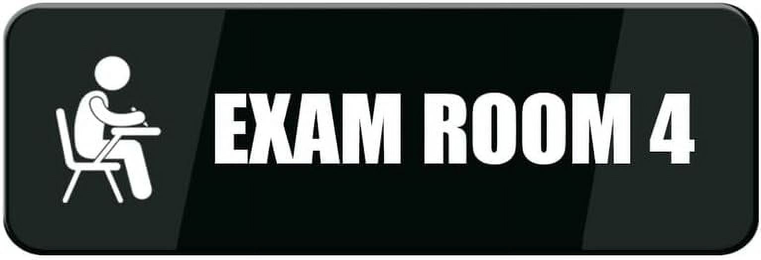 Acrylic Sign 3x10 Inch Exam Room 4 Sign Acrylic Sign Safety Informative ...