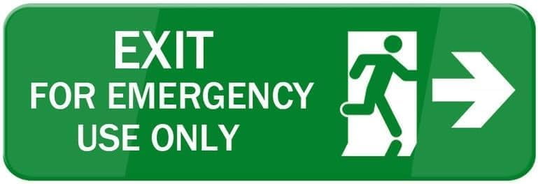 Acrylic Sign 3x10 Inch Exit For Emergency Use Only Sign Acrylic Sign ...