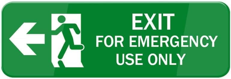 Acrylic Sign 3x10 Inch Exit For Emergency Use Only Sign For House ...