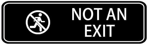 Acrylic Sign 3x10 Inch Not An Exit Running Man Sign Acrylic Plaque With ...