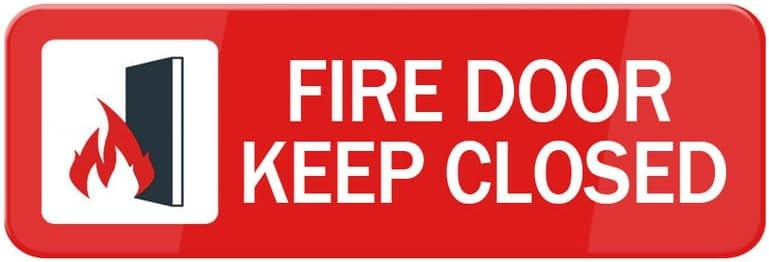 Acrylic Sign 3x10 Inch Fire Door Keep Closed Sign For House With Strong ...