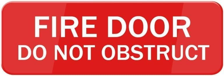 Acrylic Sign 3x10 Inch Fire Door Do Not Obstruct Sign Stickers Acrylic ...
