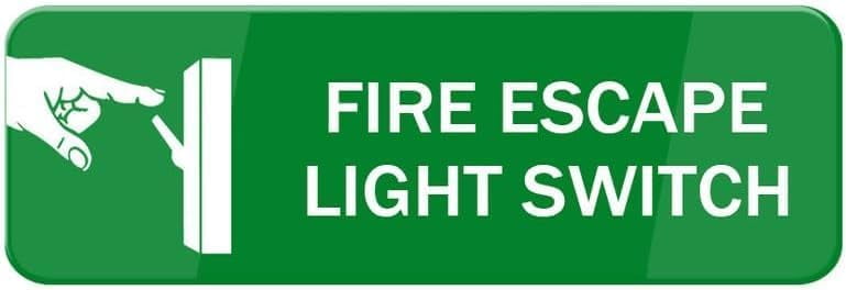 Acrylic Sign 3x10 Inch Fire Escape Light Switch Sign Acrylic Plastic ...