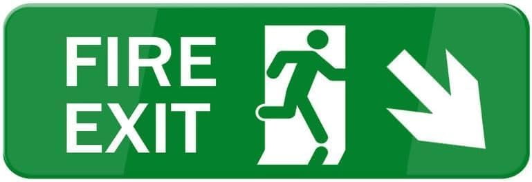 Acrylic Sign 3x10 Inch Fire Exit Sign Acrylic Sign Safety Sign With ...