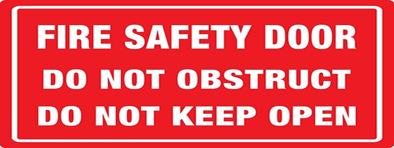 Acrylic Sign 3x10 Inch Fire Safety Doordo Not Obstruct Do Not Keep Open ...