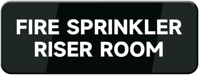 Acrylic Sign 3x10 Inch Fire Sprinkler Riser Room Sign For Door Or Wall ...