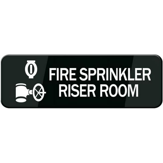 Acrylic Sign 3x10 Inch Fire Sprinkler Riser Room Sign For Door Acrylic ...