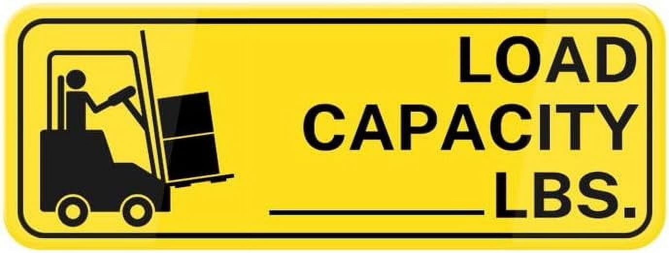 Acrylic Sign 3x10 Inch Forklift Load Capacity Sign Stickers Acrylic ...