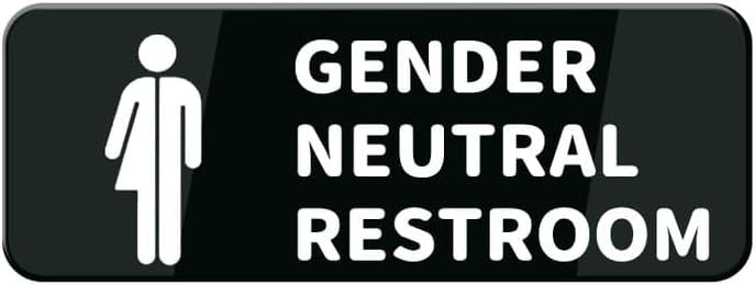 Acrylic Sign 3x10 Inch Gender Neutral Restroom Sign Acrylic Plastic ...