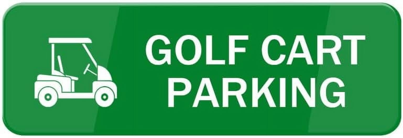 Acrylic Sign 3x10 Inch Golf Cart Parking Sign For House Home And Office ...