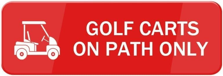 Acrylic Sign 3x10 Inch Golf Carts On Path Only Sign For Door Acrylic ...