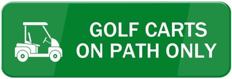 Acrylic Sign 3x10 Inch Golf Carts On Path Only Sign For House With For ...