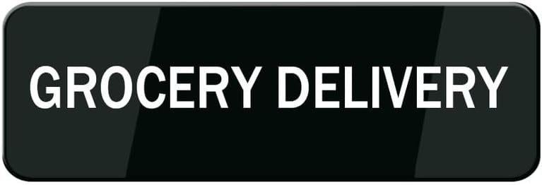 Acrylic Sign 3x10 Inch Grocery Delivery Sign Acrylic Plastic Signs With ...