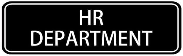 Acrylic Sign 3x10 Inch Hr Department Sign Acrylic Plaque With For Door ...