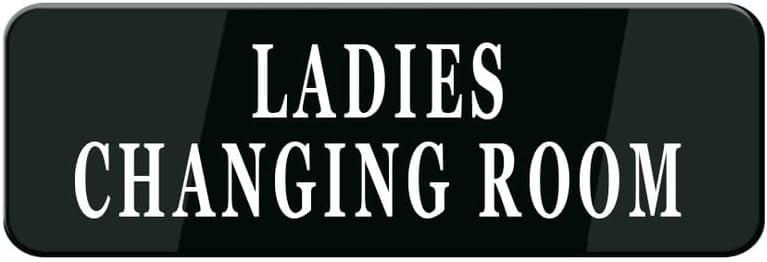 Acrylic Sign 3x10 Inch Ladies Changing Room Sign Signage Whiteblack ...