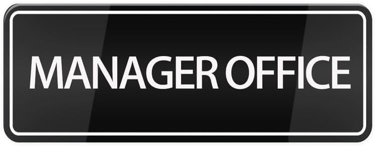 Acrylic Sign 3x10 Inch Manager Office Sign Main Official Self Adhesive ...