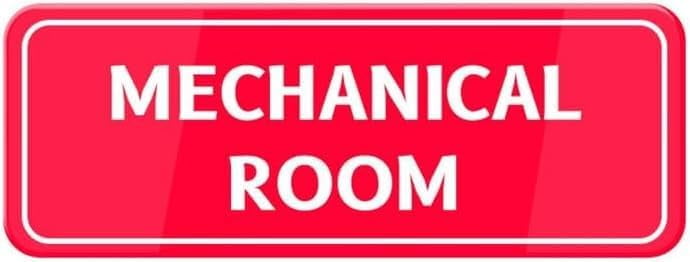 Acrylic Sign 3x10 Inch Mechanical Room Acrylic Signs For Business Door ...