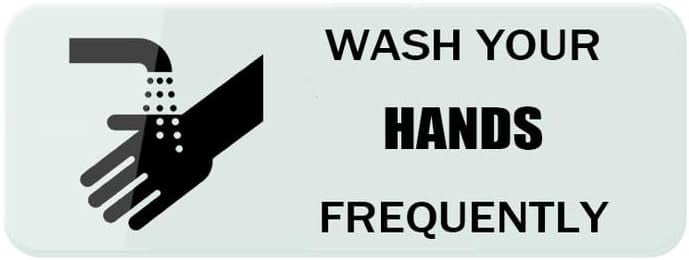 Acrylic Sign 3x10 Inch New Acrylic Signs For Wallwash Your Hands ...