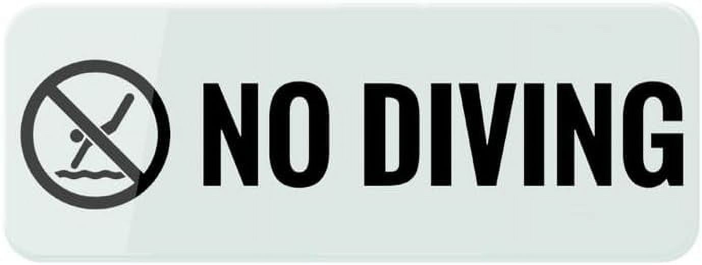 Acrylic Sign 3x10 Inch New Informative Acrylic Plastic Signs No Diving ...