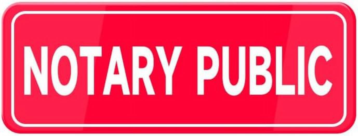 Acrylic Sign 3x10 Inch Notary Public Sign Self Adhesive Sign For Door ...