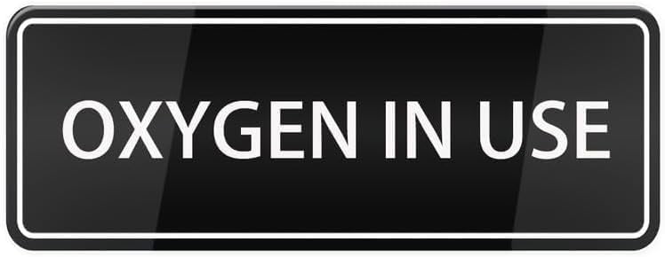 Acrylic Sign 3x10 Inch Oxygen In Use Sign For House Door Plastic Signs ...