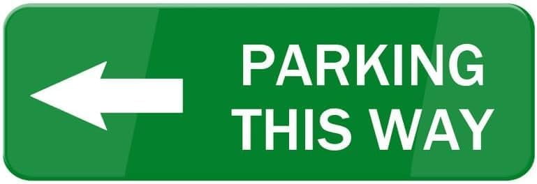 Acrylic Sign 3x10 Inch Parking This Way Sign For House Strong Signs For ...