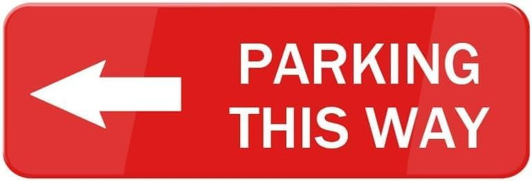 Acrylic Sign 3x10 Inch Parking This Way Sign Stickers Acrylic Plaque ...