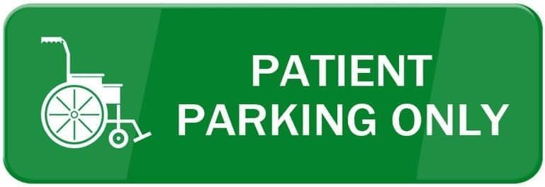 Acrylic Sign 3x10 Inch Patient Parking Only Sign Acrylic Sign Safety ...