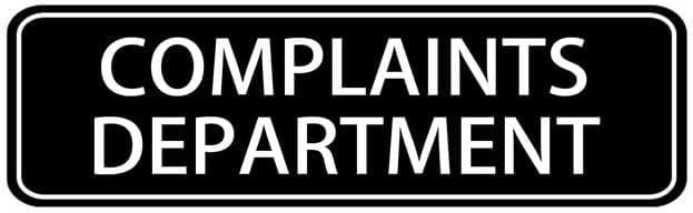 Acrylic Sign 3x10 Inch Plastic Signs Rounded Corners Complaints ...