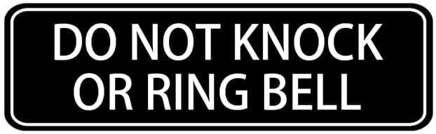Acrylic Sign 3x10 Inch Plastic Signs Rounded Corners Do Not Knock Or ...