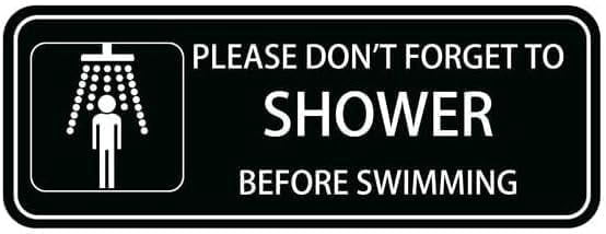 Acrylic Sign 3x10 Inch Please Don'T Forget To Shower Before Swimming ...