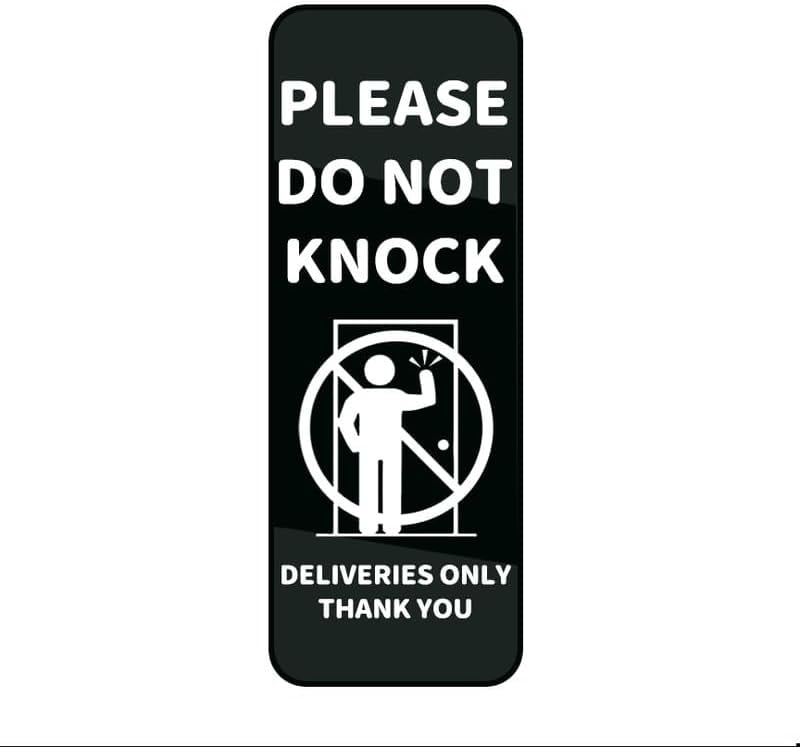 Acrylic Sign 3x10 Inch Please Do Not Knock Deliveries Only Thank You ...