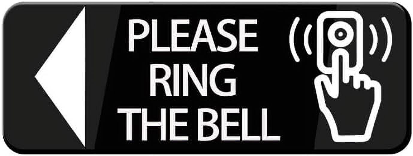 Acrylic Sign 3x10 Inch Please Ring The Bell With Left Arrow And Graphic ...