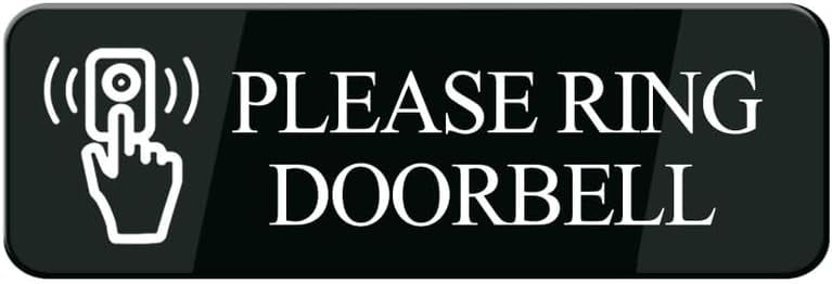 Acrylic Sign 3x10 Inch Please Ring Doorbell Sign Acrylic Plastic Signs ...