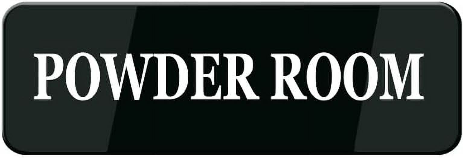 Acrylic Sign 3x10 Inch Powder Room Sign For House With Strong Adhesive ...