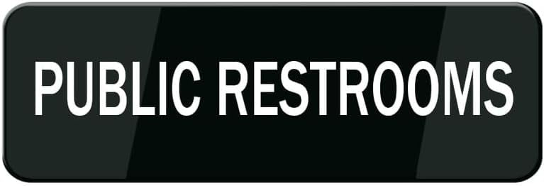 Acrylic Sign 3x10 Inch Public Restrooms Sign For Door Acrylic Plastic ...