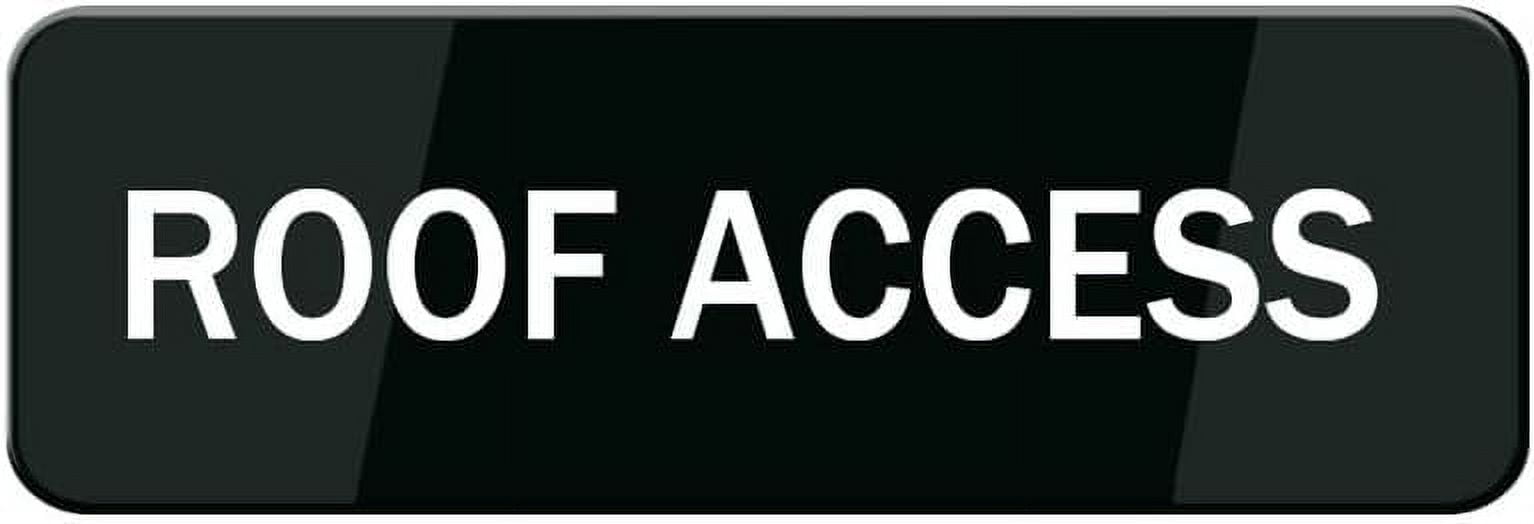 Acrylic Sign 3x10 Inch Roof Access Sign Stickers Acrylic Plaque With ...