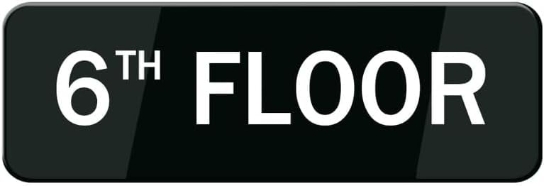 Acrylic Sign 3x10 Inch Self Adhesive Acrylic 6th Floor Sign For Rest ...