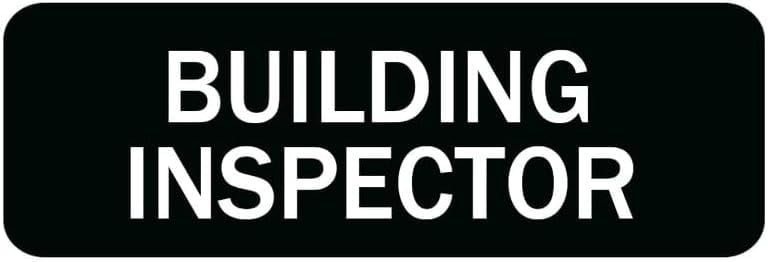 Acrylic Sign 3x10 Inch Self Adhesive Acrylic Building Inspector Sign ...