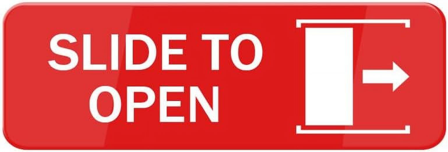 Acrylic Sign 3x10 Inch Slide To Open Sign Stickers Acrylic Plaque With ...