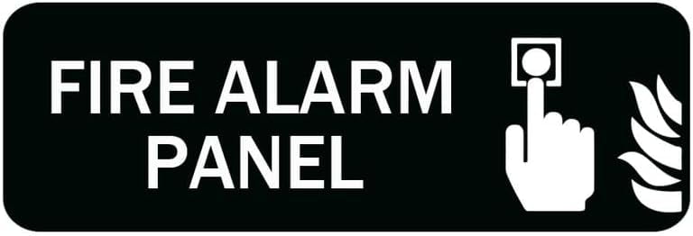 Acrylic Sign 3x10 Inch Strong Self Adhesive Acrylic Fire Alarm Panel ...