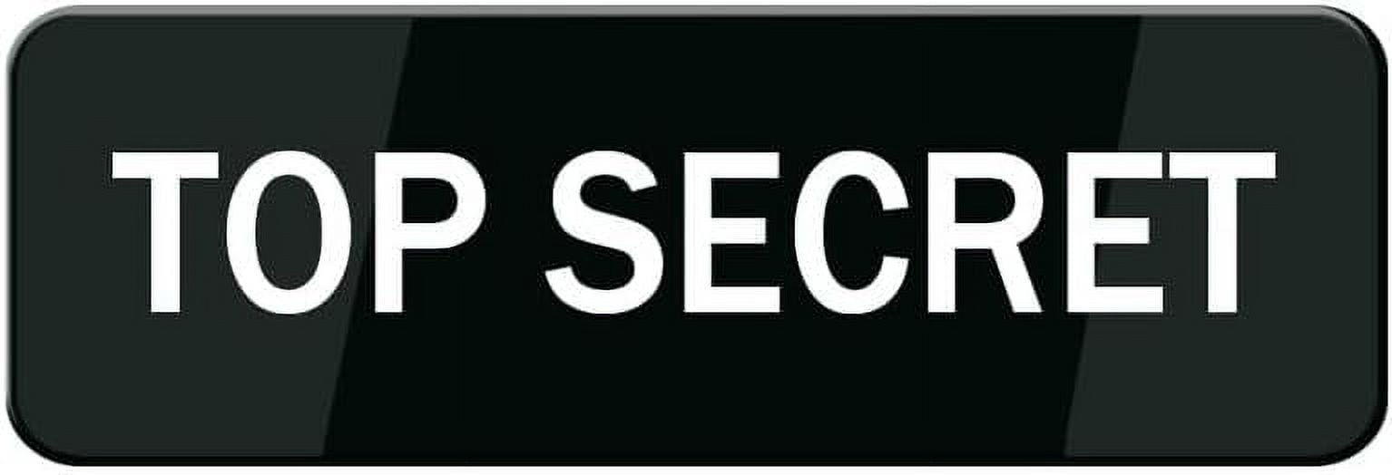 Acrylic Sign 3x10 Inch Top Secret Sign Self Adhesive Sign For Door Or ...