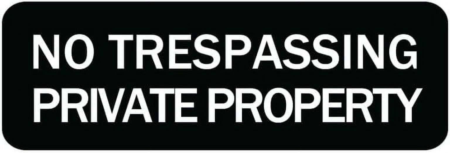 Acrylic Sign 3x10 Inch No Trespassing Private Property Sign For ...